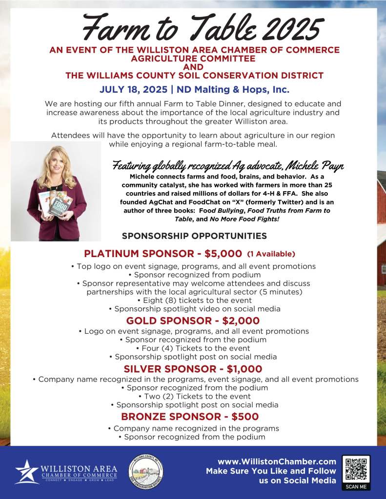 Farm to Table Event – Williams County Soil Conservation District